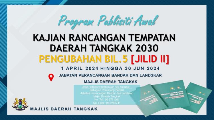 Banner Publisiti Awal RTD 3.0 | Laman Web Rasmi Majlis Daerah Tangkak (MDT)